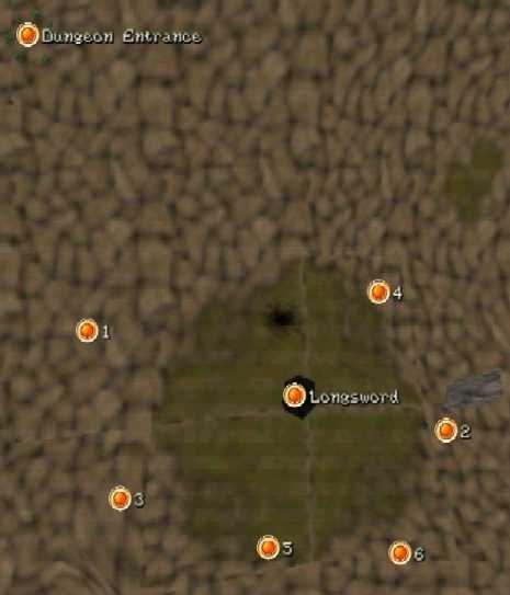 Rune Locations, Activation Point and Dungeon Entrance